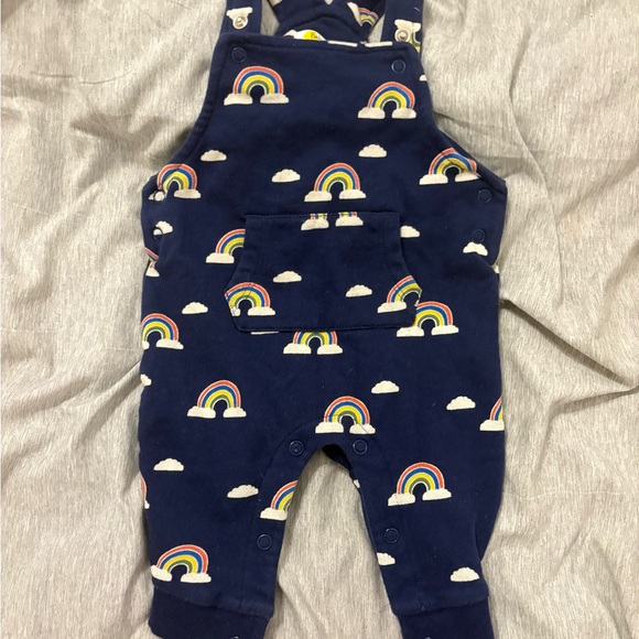 Baby Boden | One Pieces | Baby Boden Navy Overalls With Rainbow Print ...